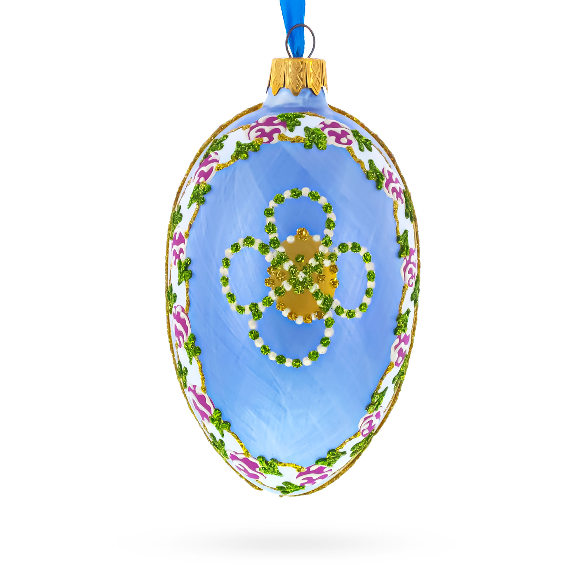 1907 Cradle With Garlands Royal Glass Egg Ornament 4 Inches - Walmart.com