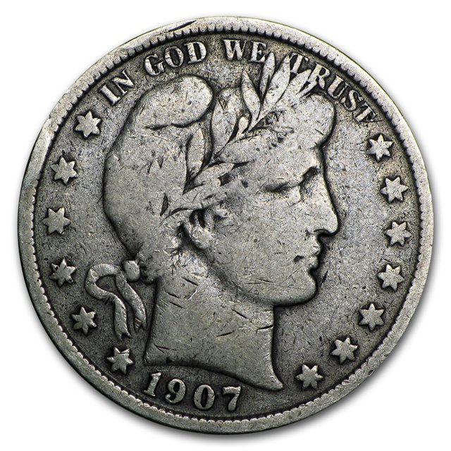1907-S Barber Half Dollar Fine - Walmart.com