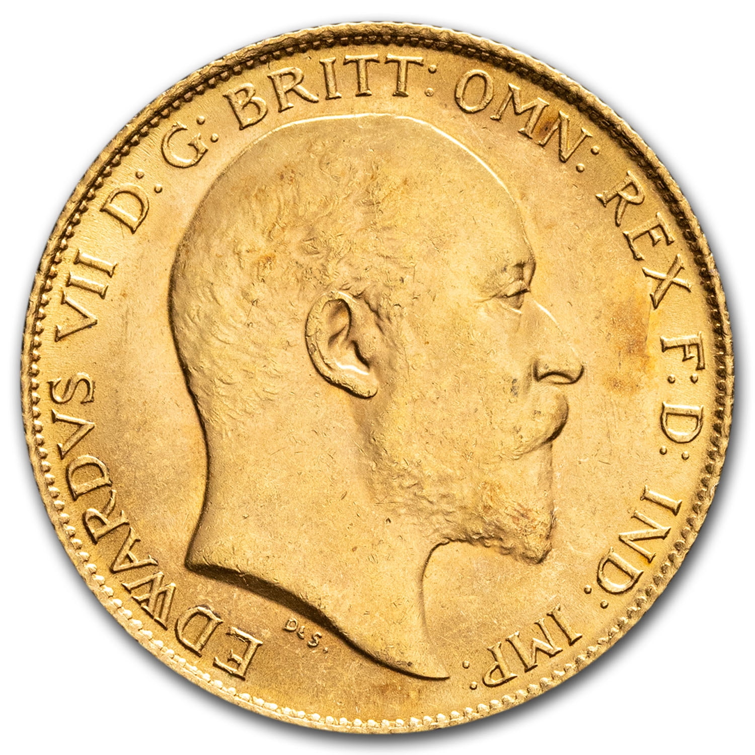 1908 Great Britain Gold Half Sovereign Edward VII BU - Walmart.com