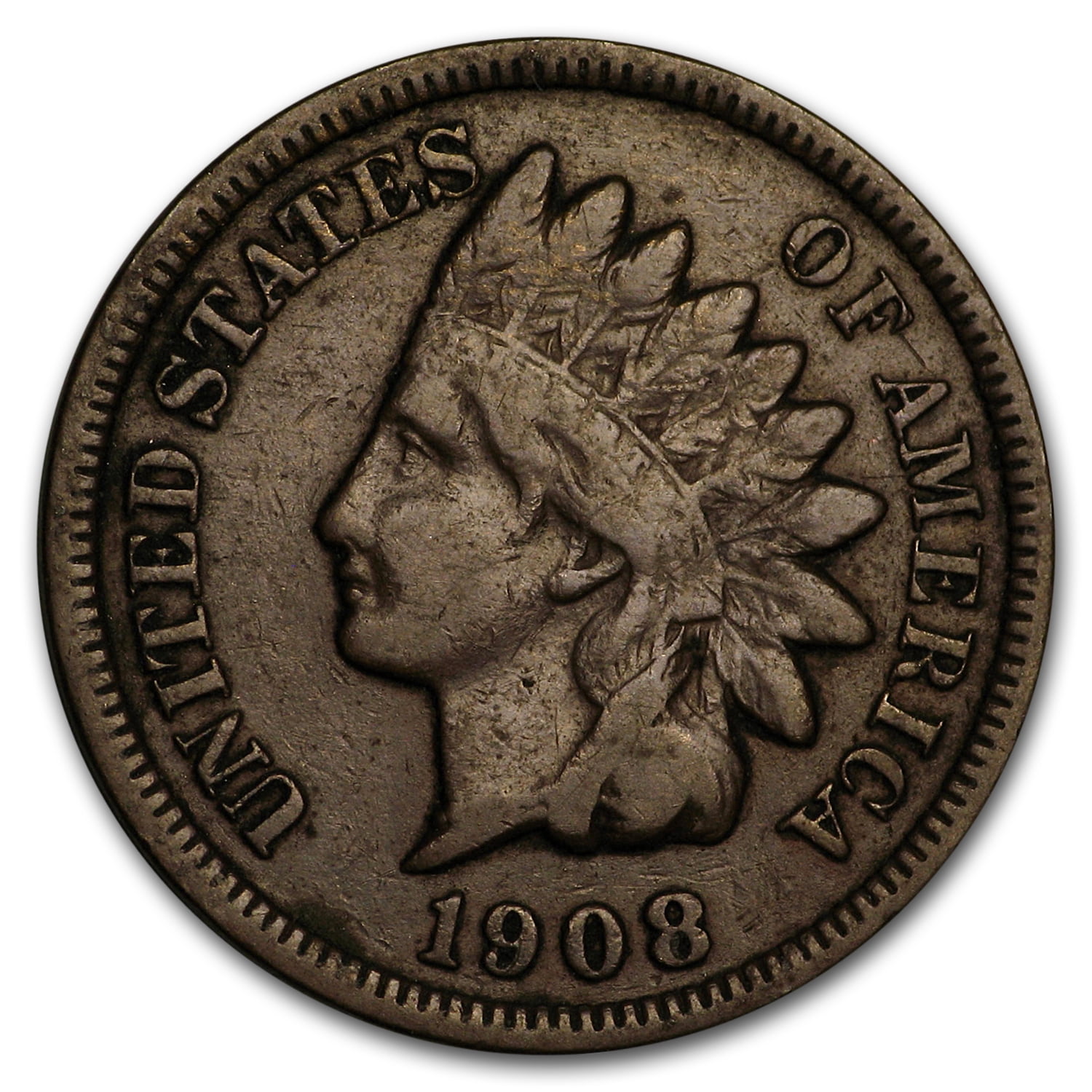 1908-S Indian Head Cent VG - Walmart.com