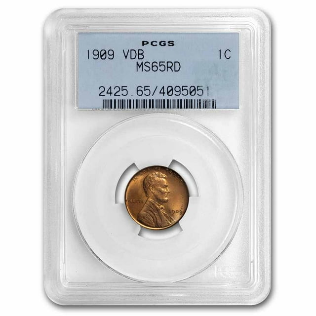 1909 VDB Lincoln Cent MS-65 PCGS (Red) - Walmart.com
