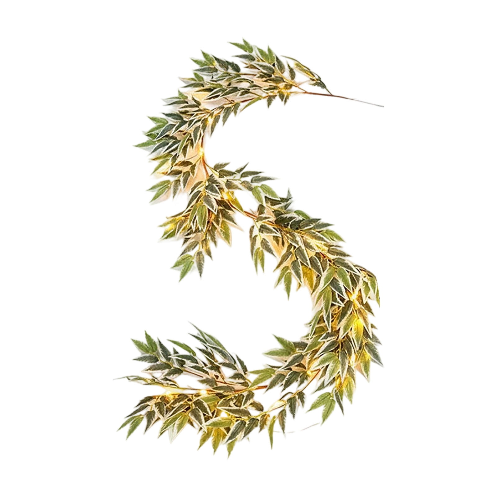 190cm LED Lighted Vine Greenery Leaves Battery Operated for Home ...