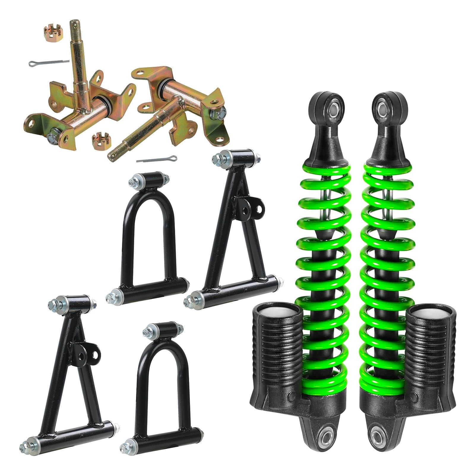 190mm 7.5" Front Suspenion Upper Lower Shock Swing Arm Kit & 320mm (12. ...