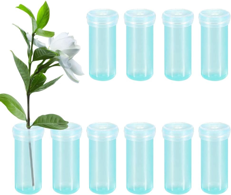 190pcs Flower Water Tubes 1.5X0.6" Floral Vials Floral Tube with Caps ...