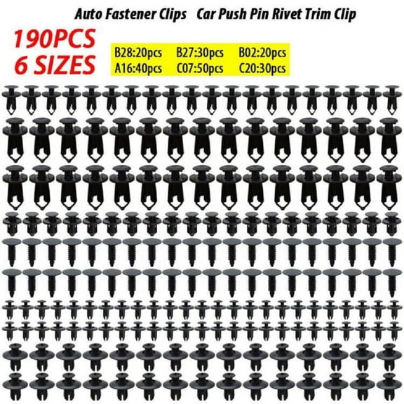 50pcs Black Car Console Dash Dashboard Trim Metal Retainer Rivet ...