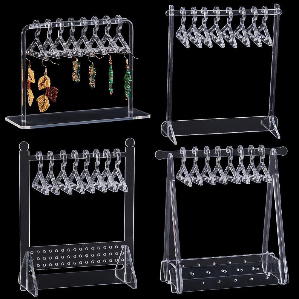 191 Holes Coat Earring Hanger 32 Pairs Coat Hangers Removable Acrylic ...