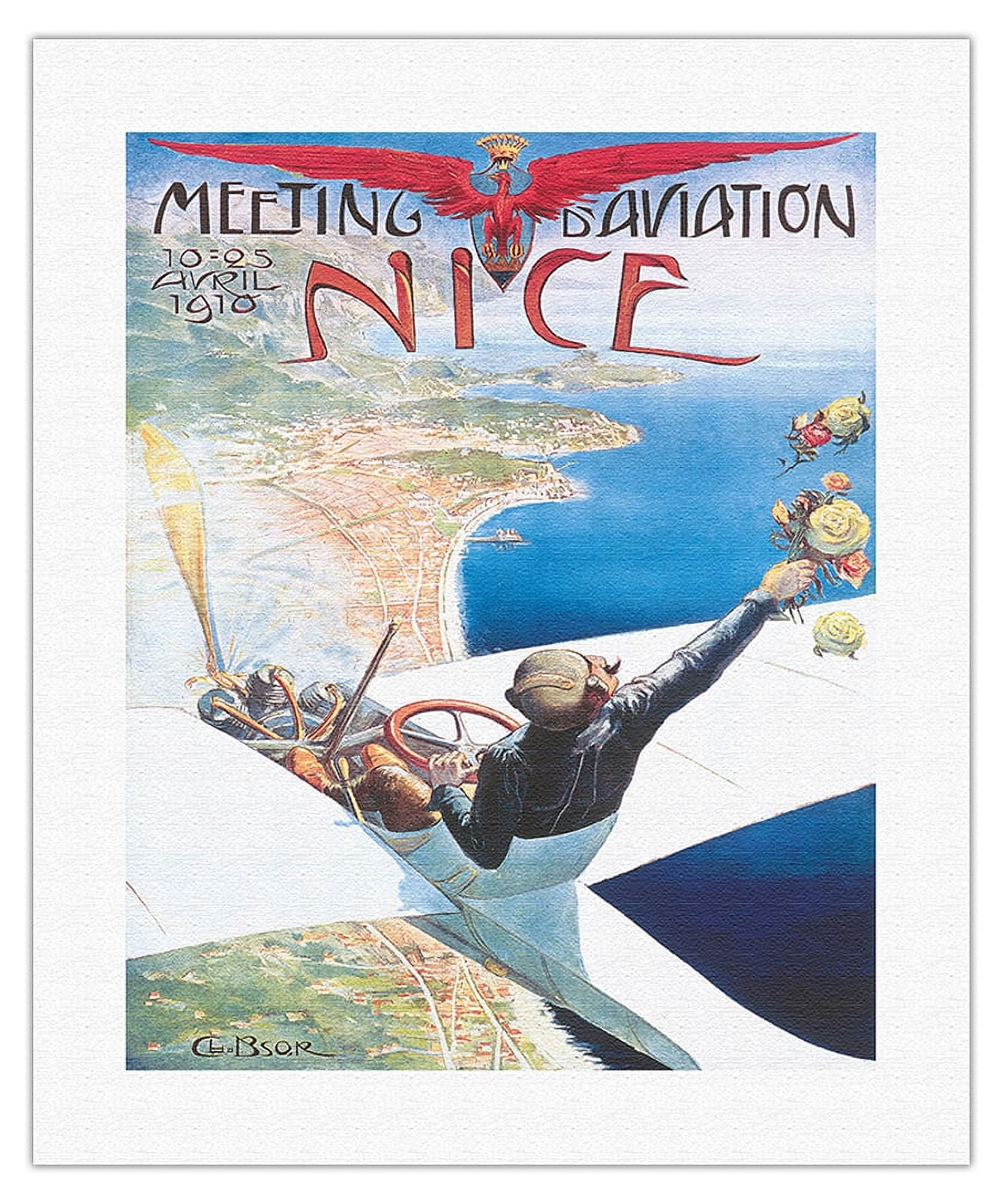 1910 Aviation Meeting (Meeting d’Aviation) - Nice France - Vintage ...