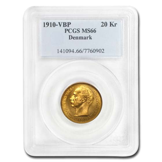 1910 Denmark Gold 20 Kroner Frederik VIII MS-66 PCGS - Walmart.com