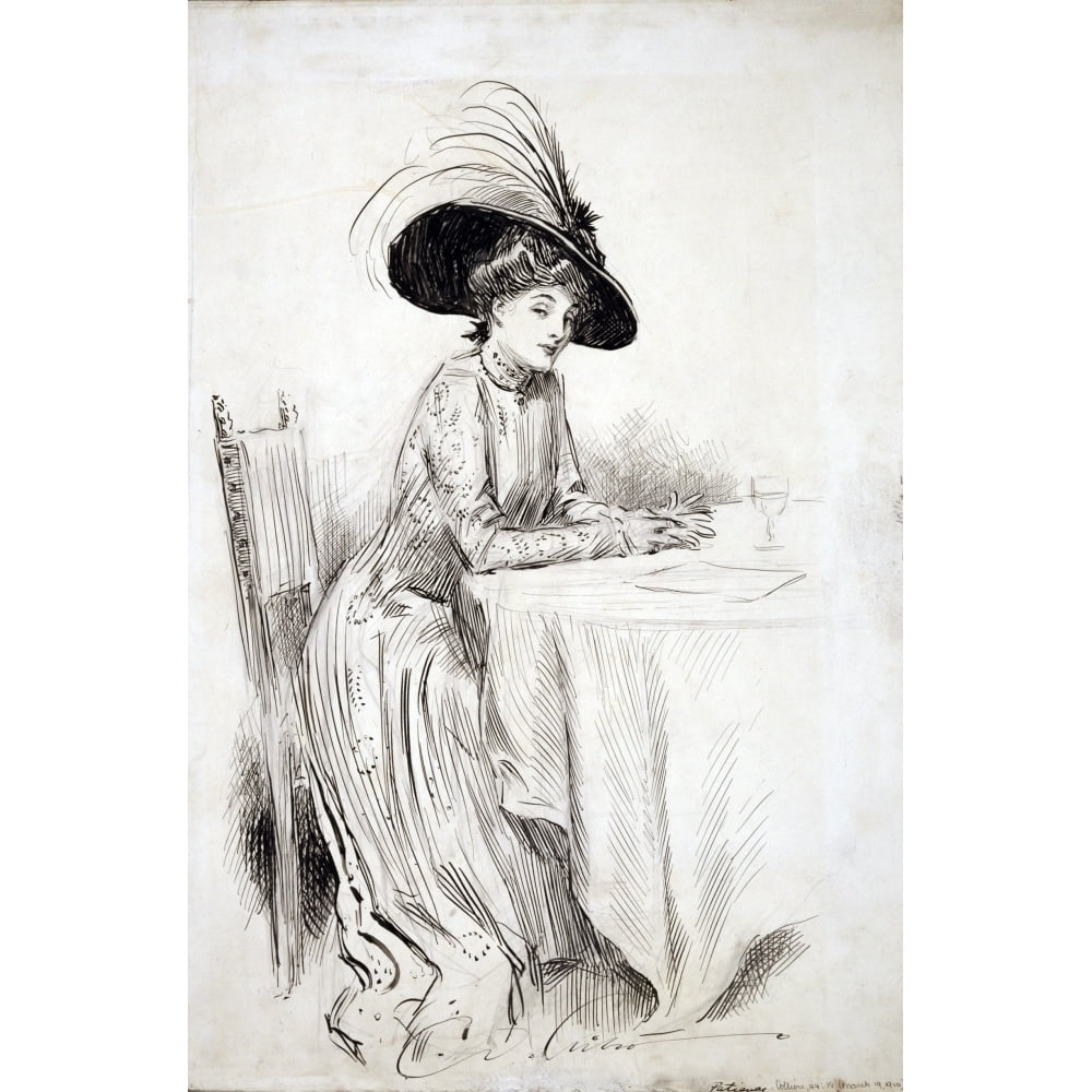 1910 Drawing By Charles Dana Gibson (1867-1944) History (18 x 24 ...