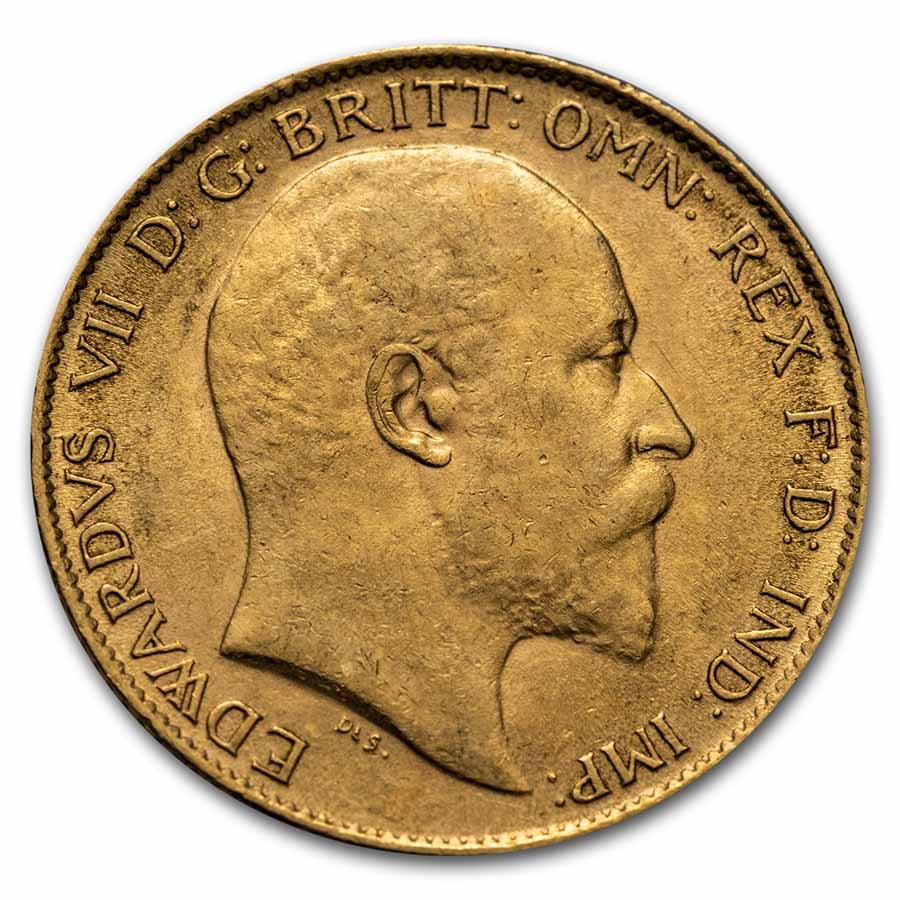 1910 Great Britain Gold Half Sovereign Edward VII BU - Walmart.com