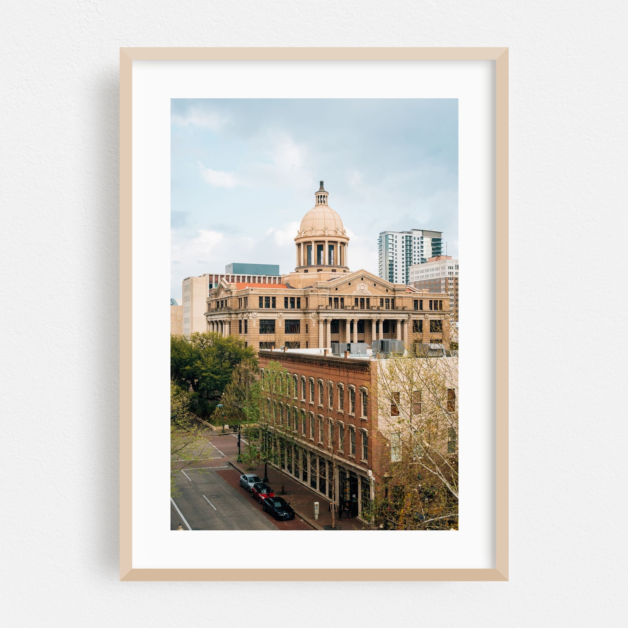 1910 Harris County Courthouse - Houston Texas Photography Oak Framed ...