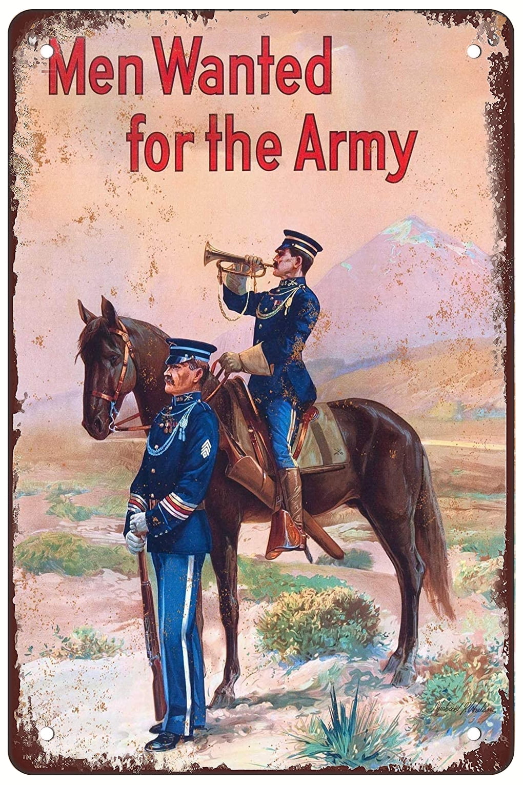 1910 Us Army Recruiting Funny Retro Tin Sign Garage Plaque Wall ...