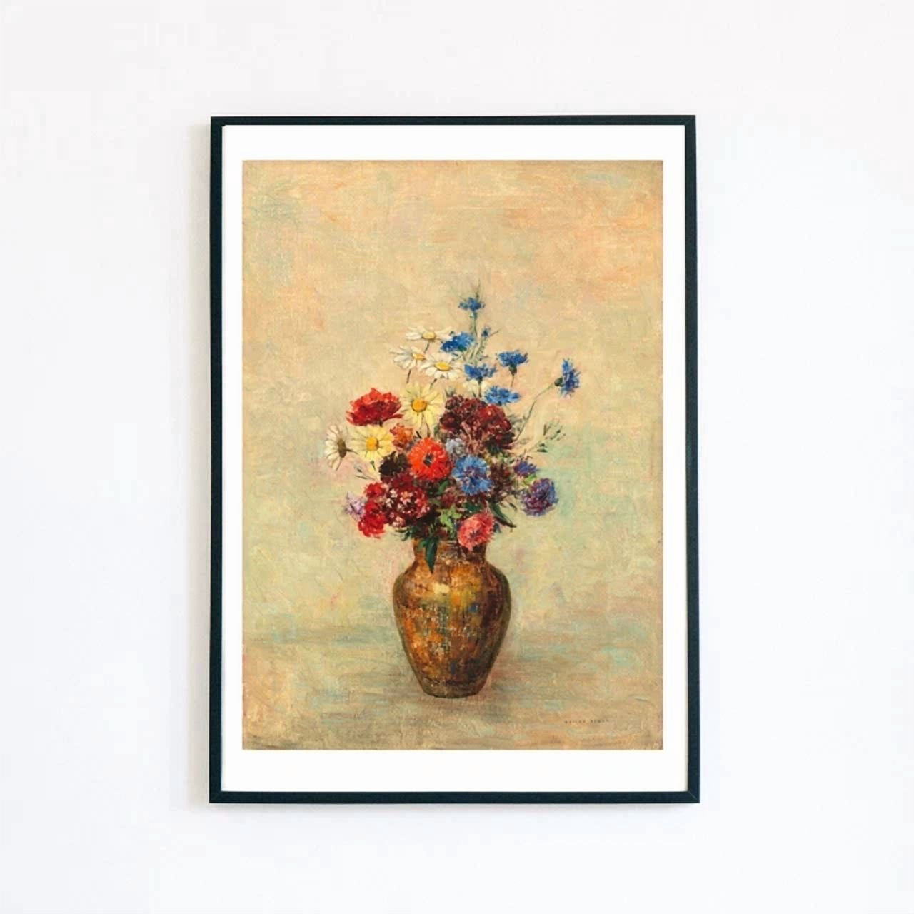 1910 Vase Of Flowers Still Life Botanical Illustration 7X5 Wall Decor ...