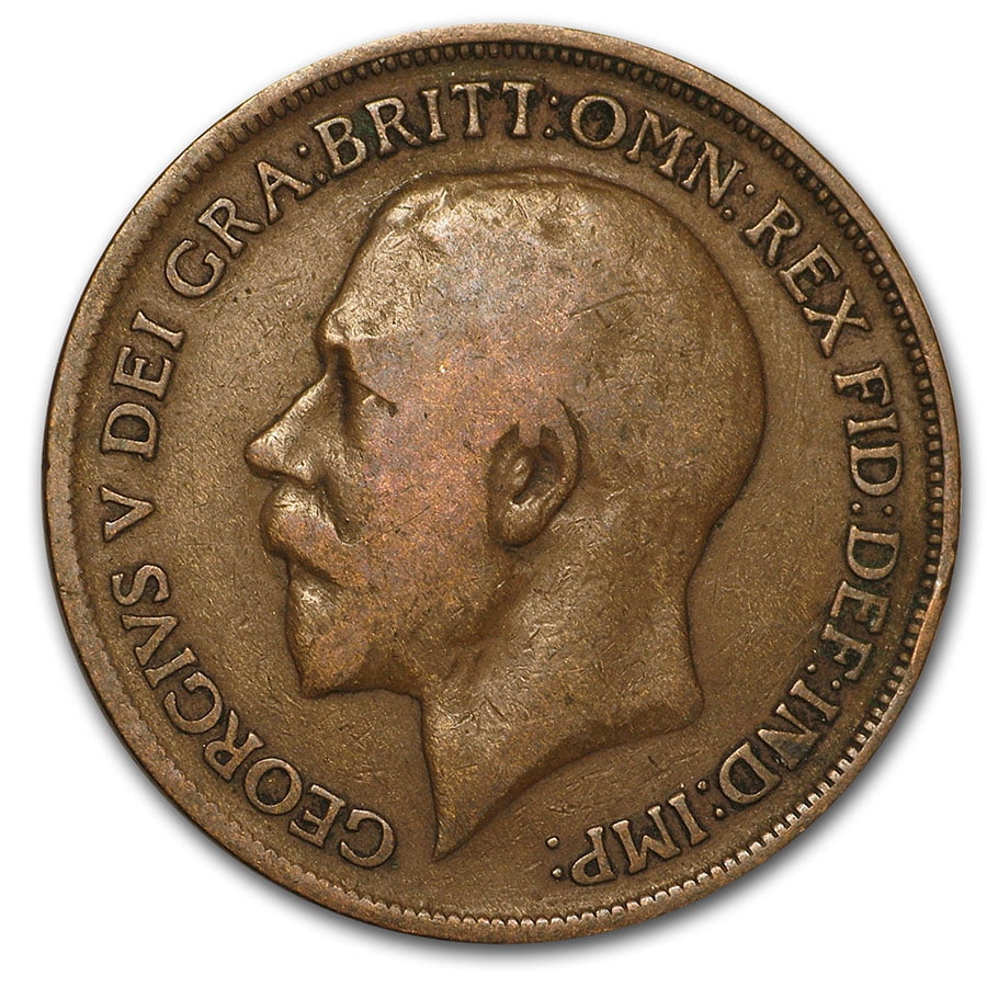 1911-1936 Great Britain Large Penny George V Avg Circ - Walmart.com