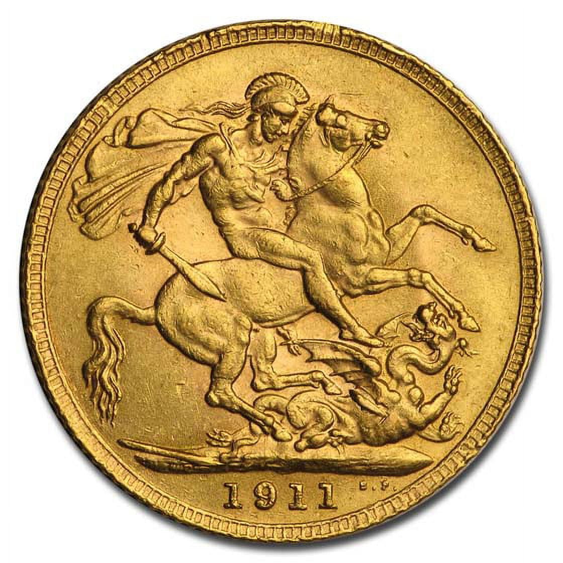 1911 Great Britain Gold Sovereign George V BU - Walmart.com