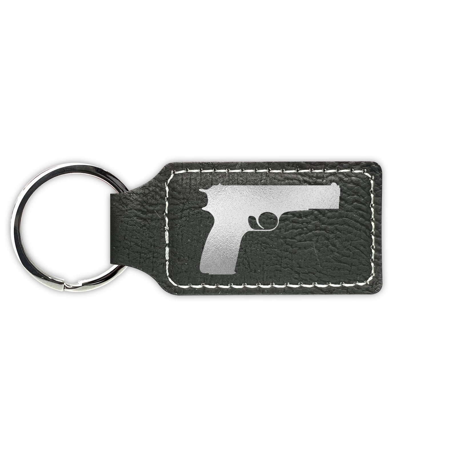 1911 Keychain Leatherette Rectangle - Laser Engraved - Many Colors ...