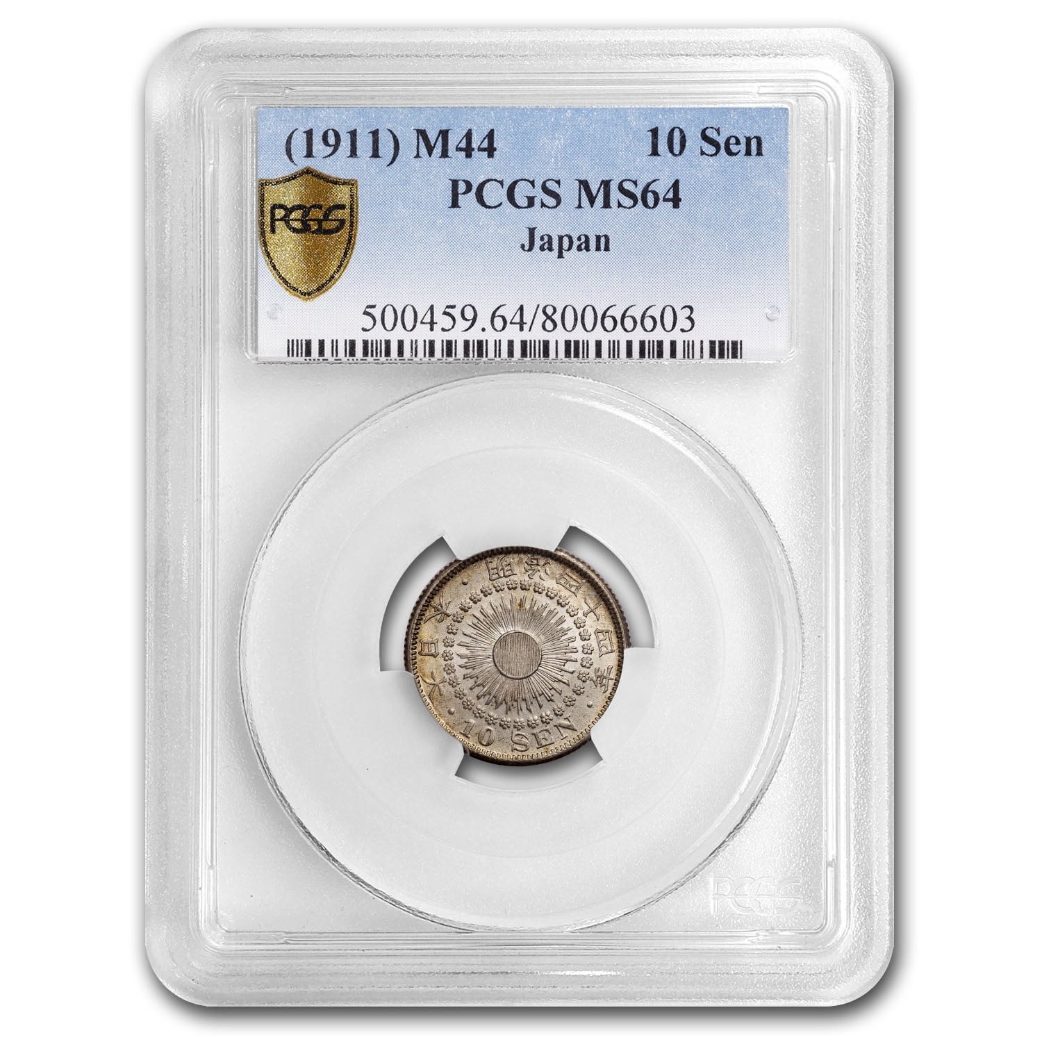 (1911) M44 Japan Silver 10 Sen Mutusuhito MS-64 PCGS - Walmart.com