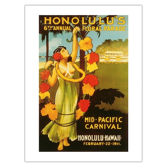 1911 Mid-Pacific Carnival - 6th Annual Floral Parade - Honolulu Hawaii ...