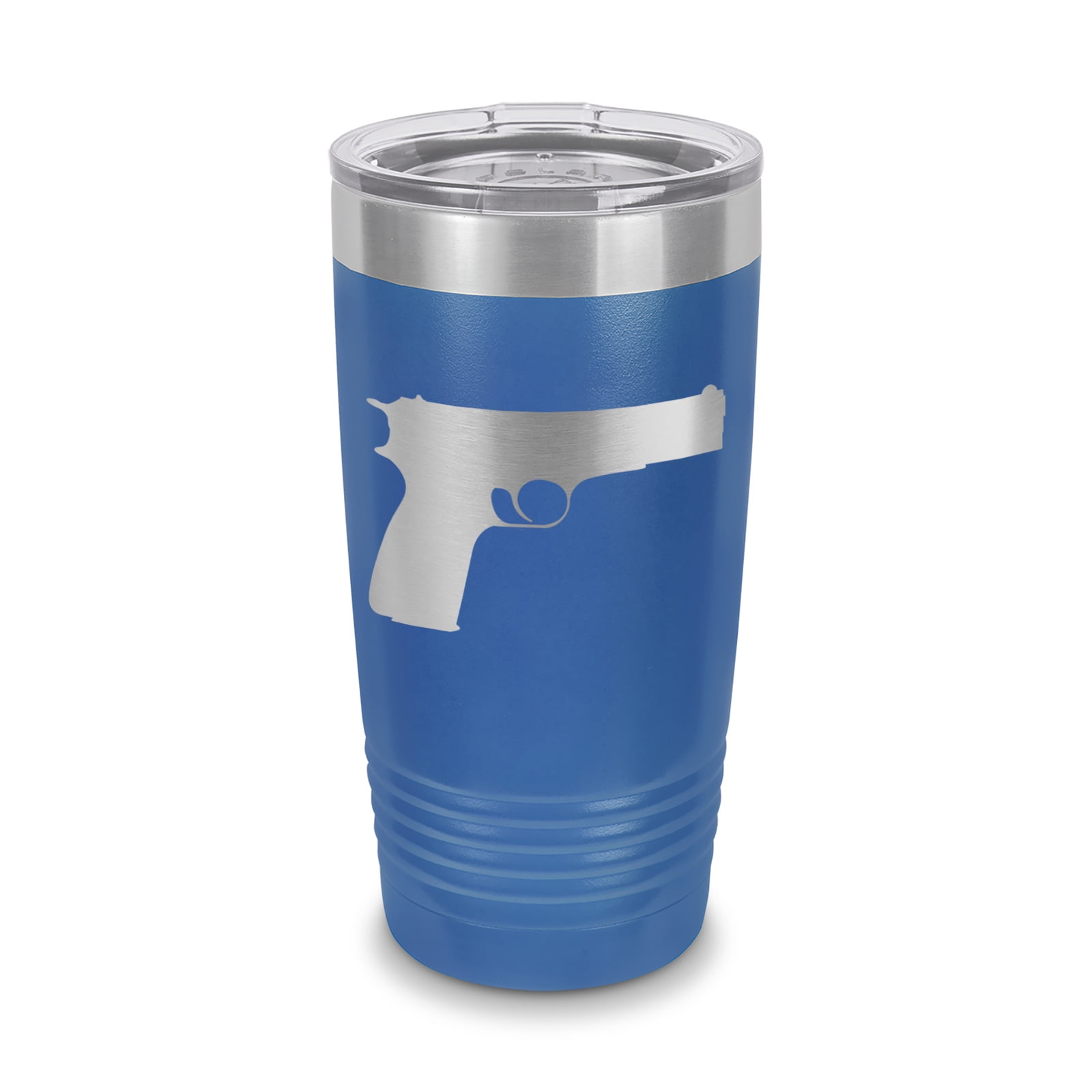1911 Tumbler 20 oz - Laser Engraved w/ Clear Lid - Stainless Steel ...