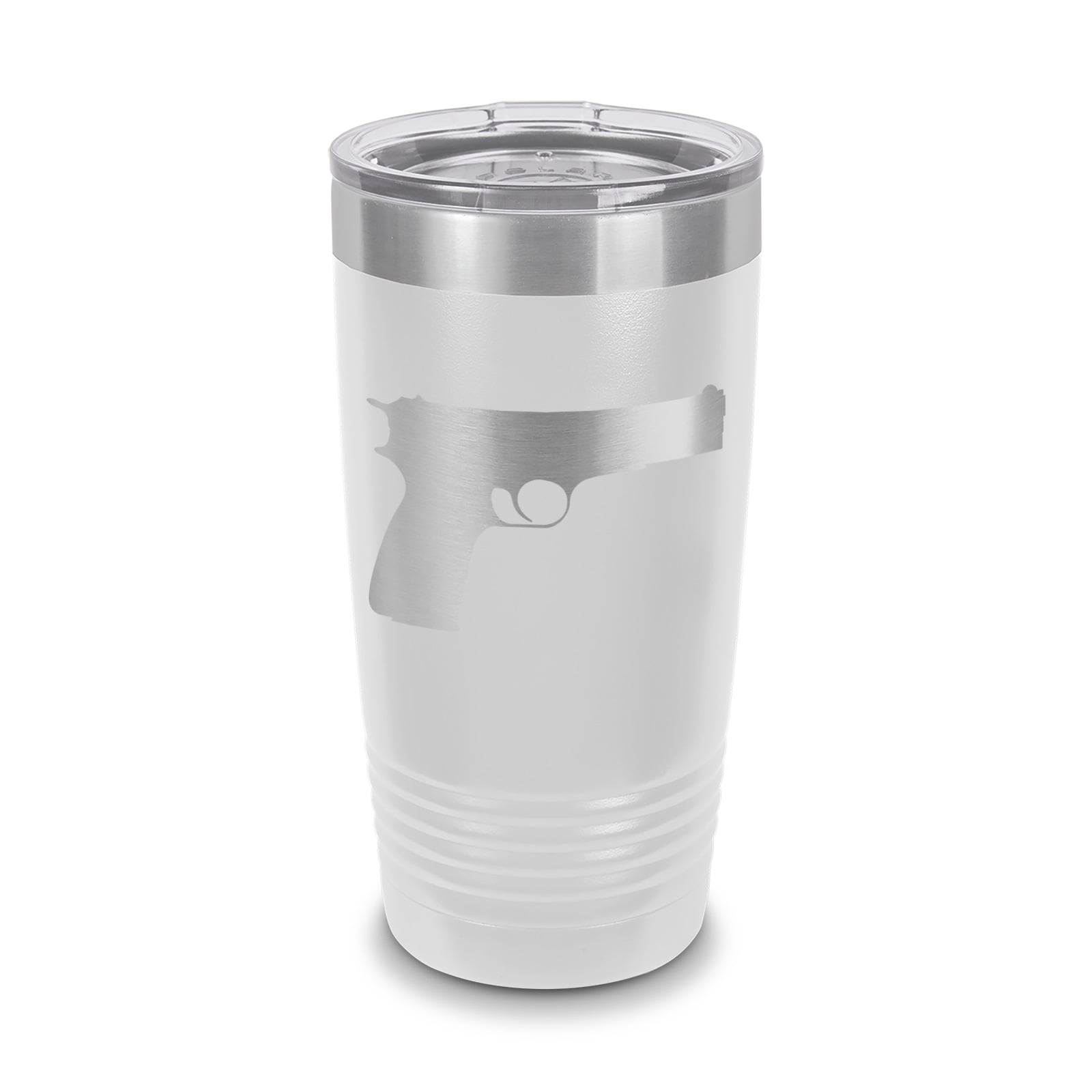 1911 Tumbler 20 oz - Laser Engraved w/ Clear Lid - Stainless Steel ...