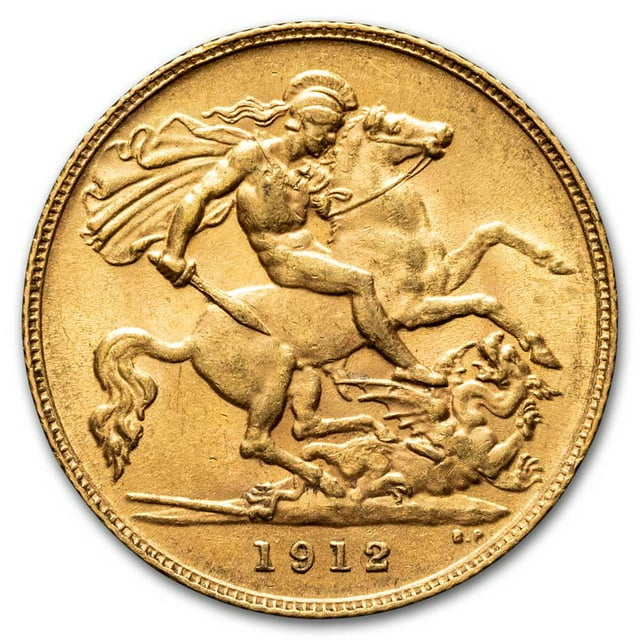 1912 Great Britain Gold Half Sovereign George V BU - Walmart.com