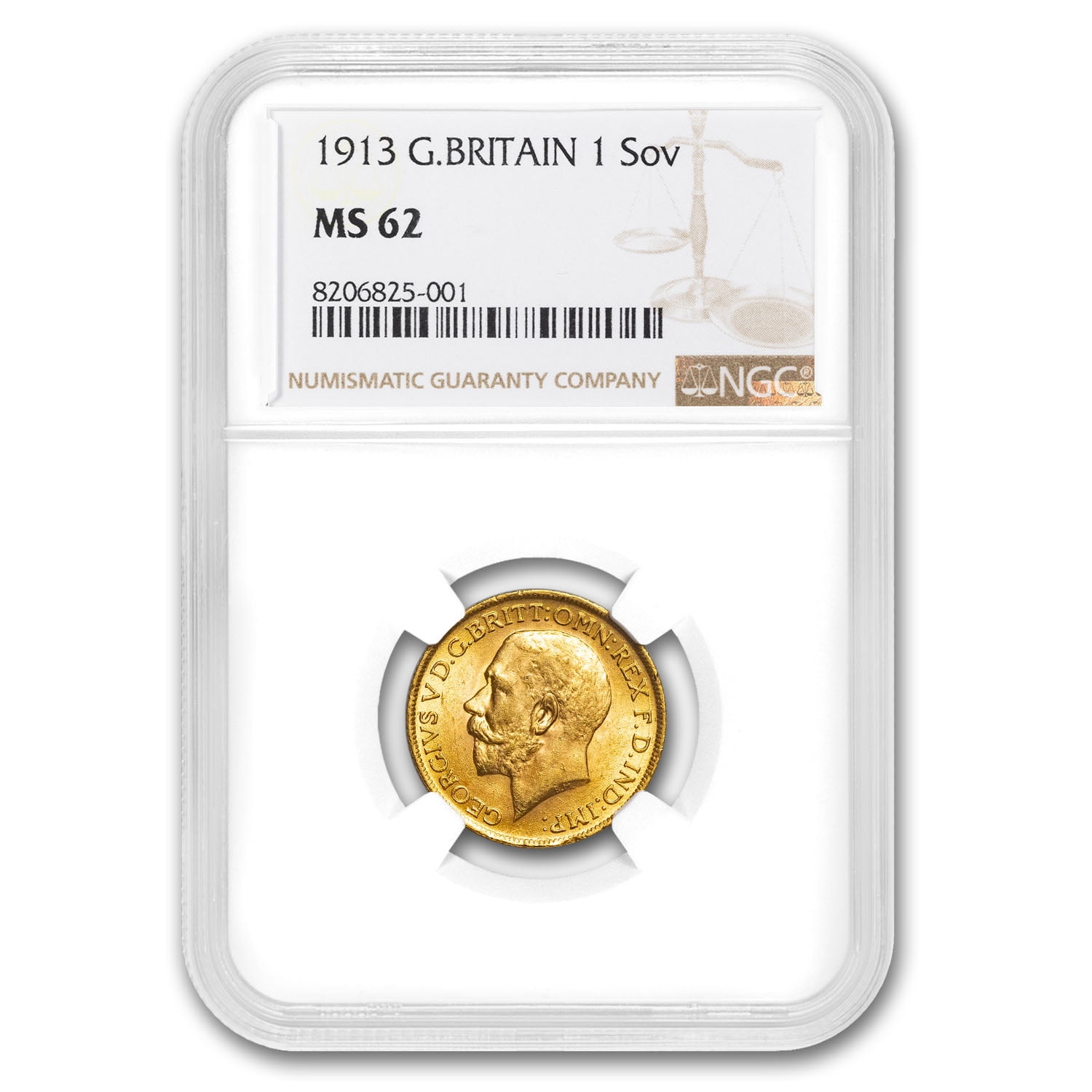 1913 Great Britain Gold Sovereign George V MS-62 NGC - Walmart.com