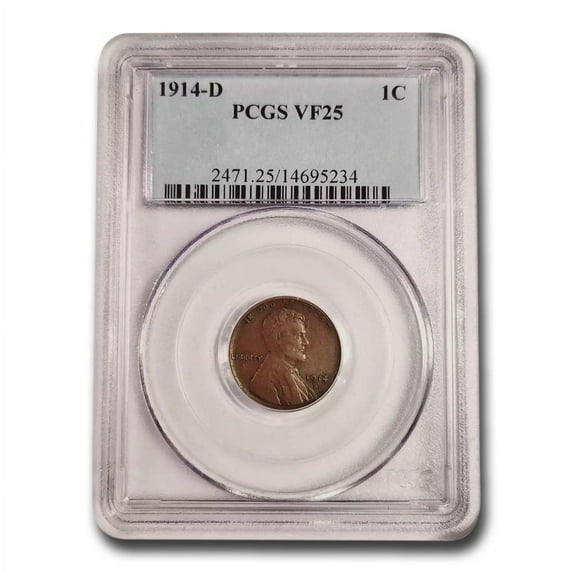 1914-D Lincoln Cent VF-25 PCGS - Walmart.com