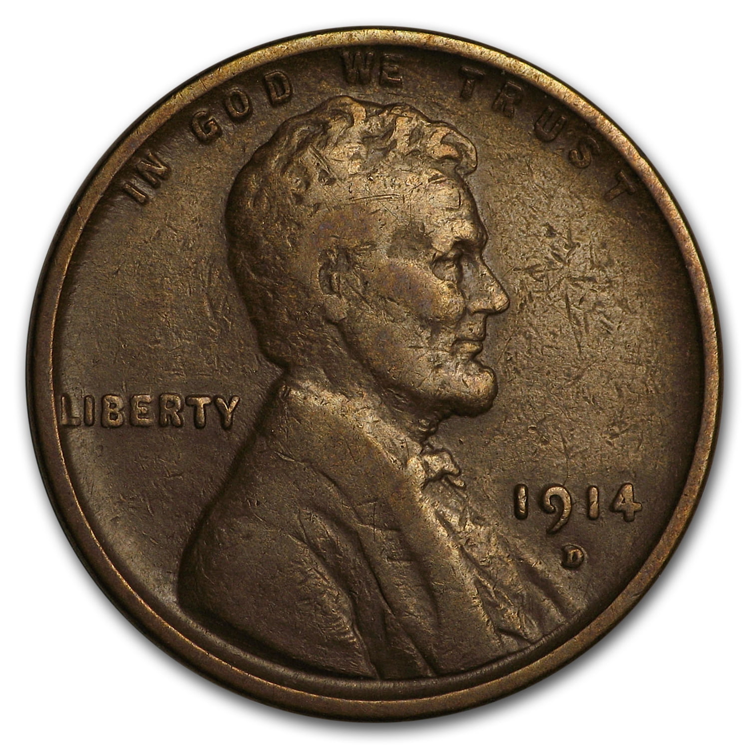1914-D Lincoln Cent VF - Walmart.com