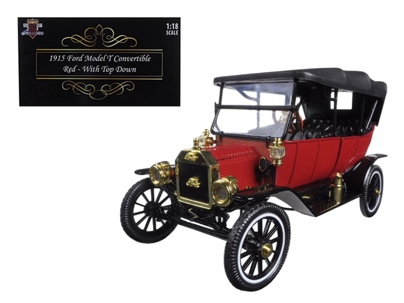 1915 Ford Model T Soft Top Red 1/18 Diecast Model Car by Motorcity ...