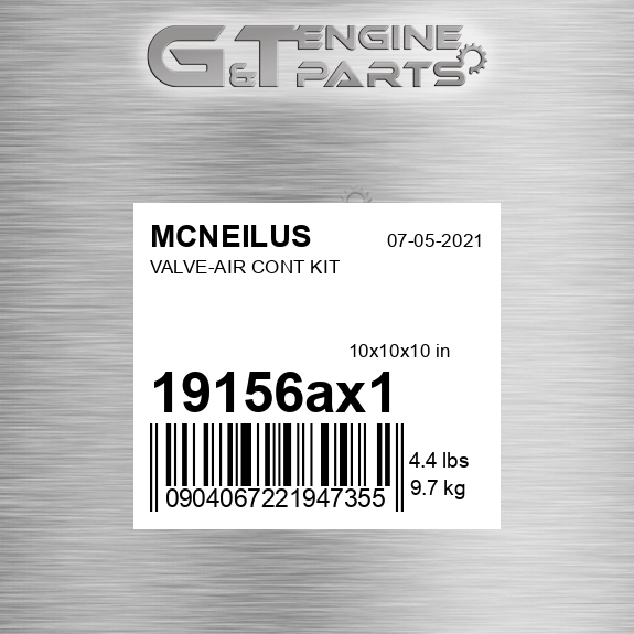 19156AX1 VALVE-AIR CONT KIT fits McNeilus (New OEM) - Walmart.com