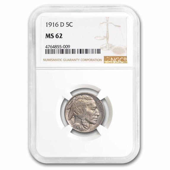 1916-D Buffalo Nickel MS-62 NGC - Walmart.com