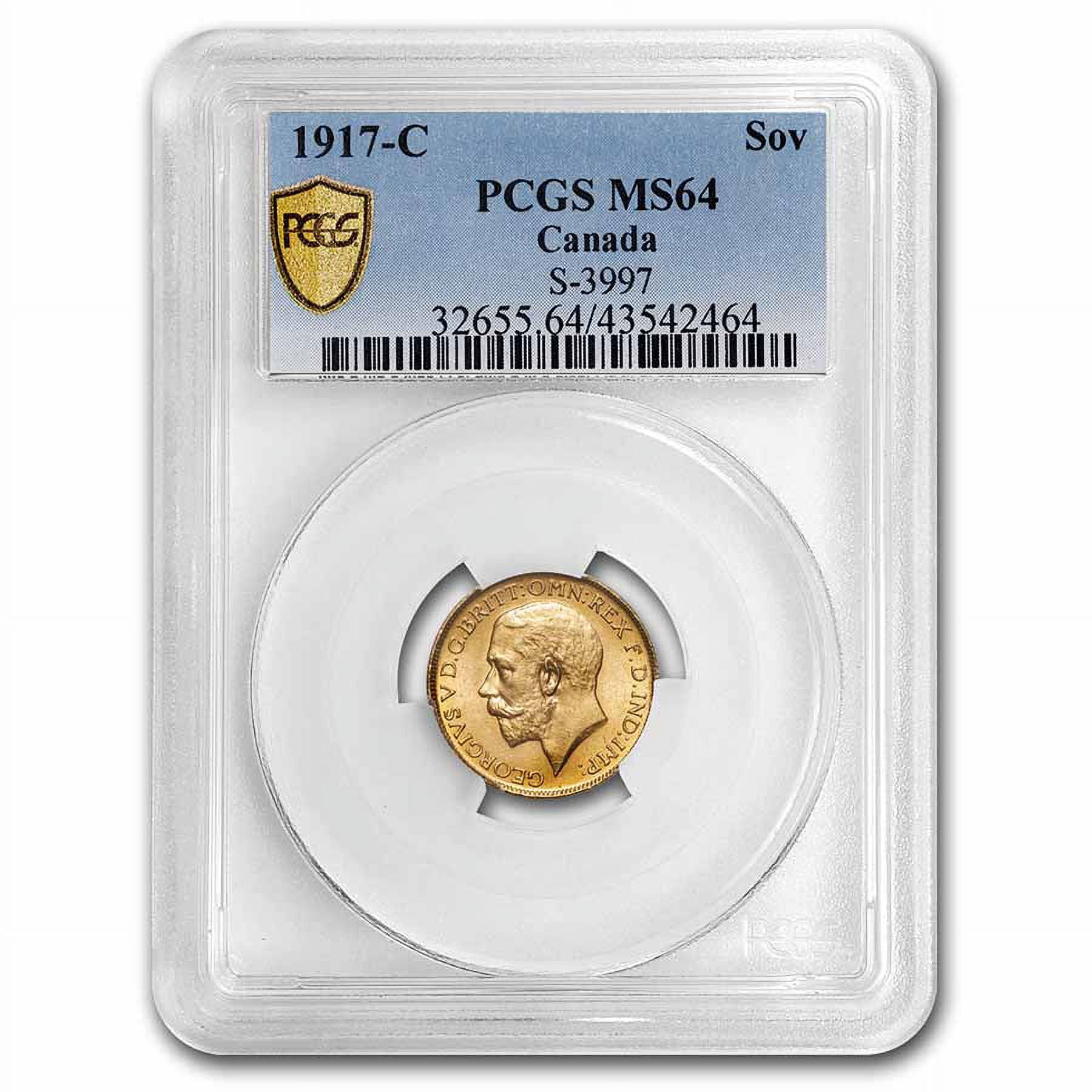 1917-C Canada Gold Sovereign MS-64 PCGS - Walmart.com