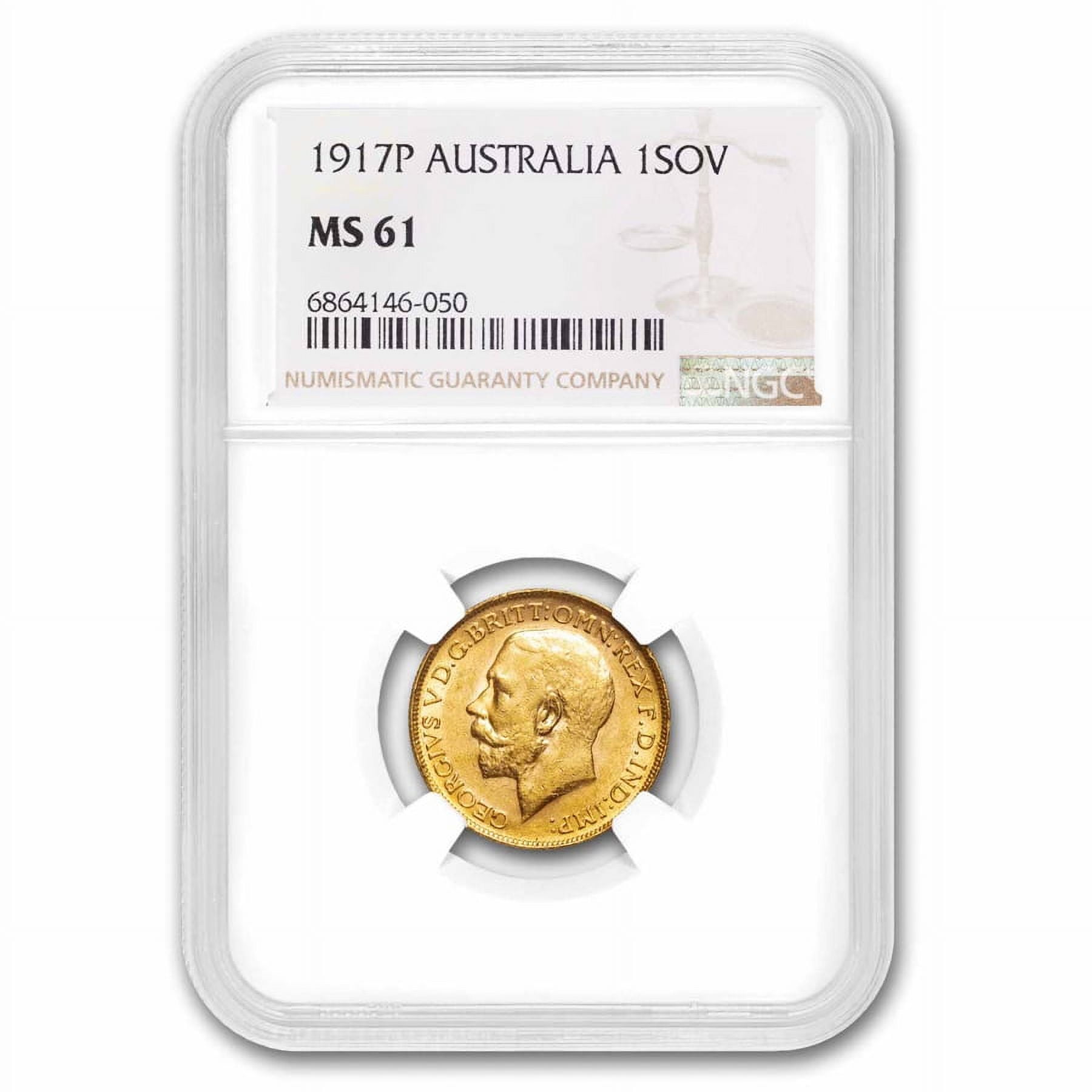 1917-P Australia Gold Sovereign George V MS-61 NGC - Walmart.com