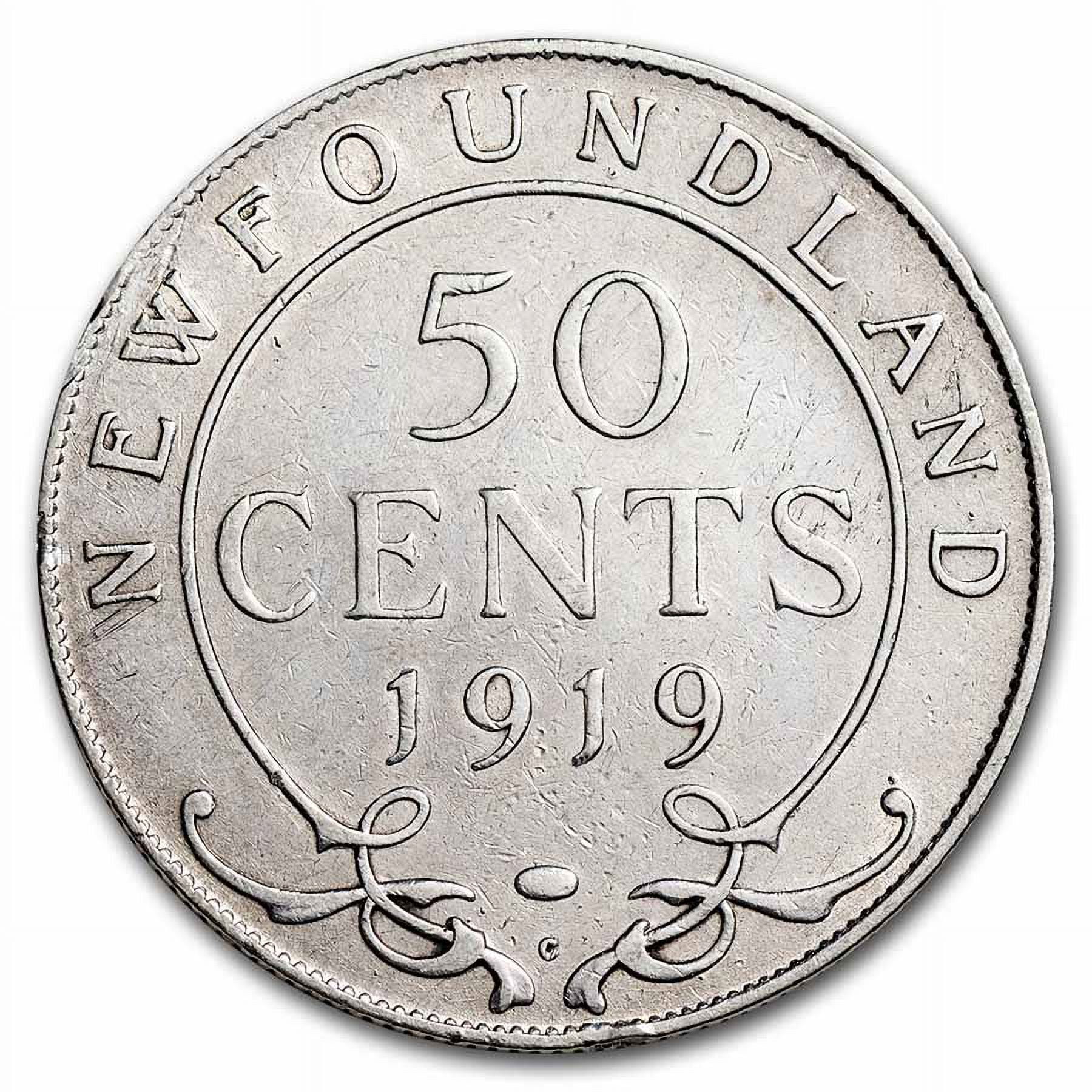 1919-C Newfoundland Silver 50 Cents George V VG - Walmart.com
