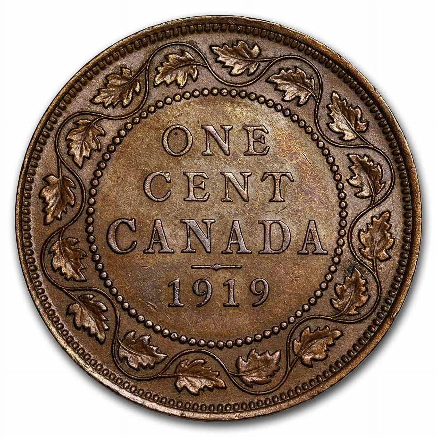1919 Canada Large Cent George V AU - Walmart.com