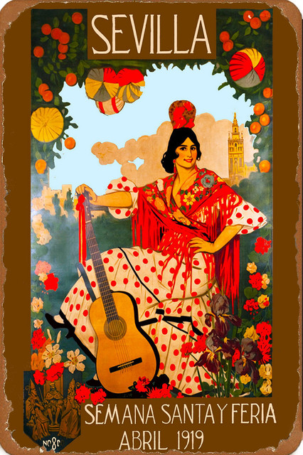 1919 Sevilla Seville Spain Europe European Vintage Travel Advertisement ...