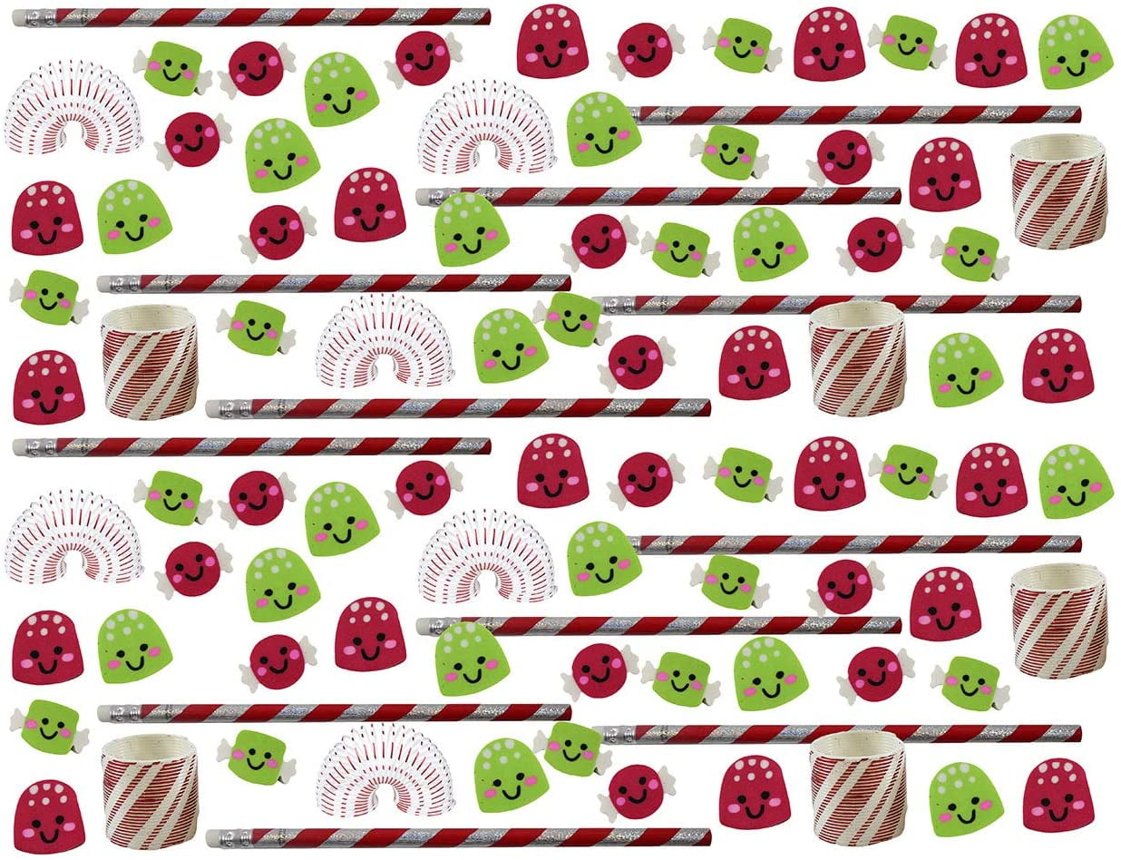 192 Candy Cane Theme Mix - Cute Christmas Magic Springs, Pencils ...