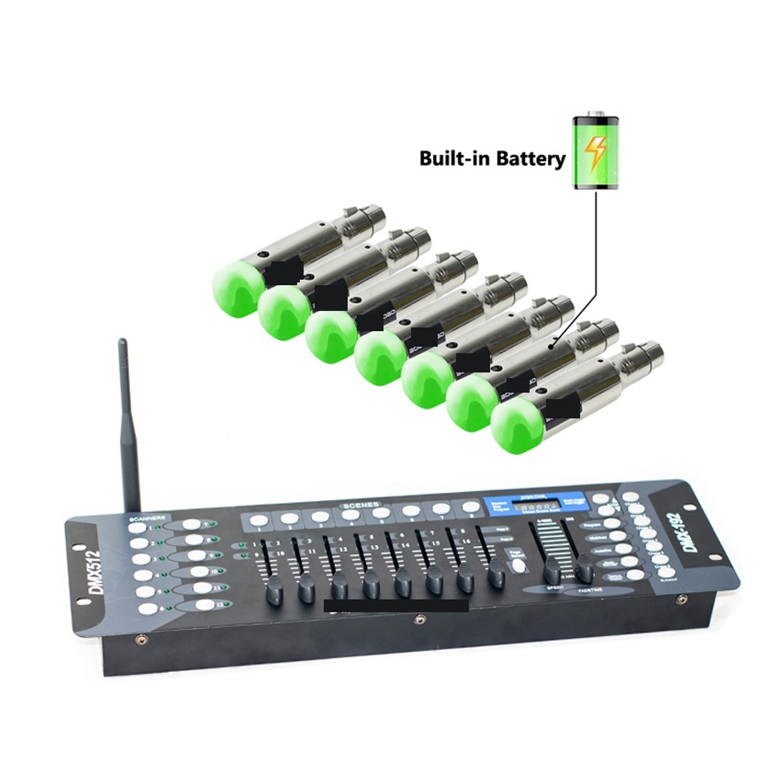 192 Channels DMX Controller Stage Light DMX 512 Wireless Console ...