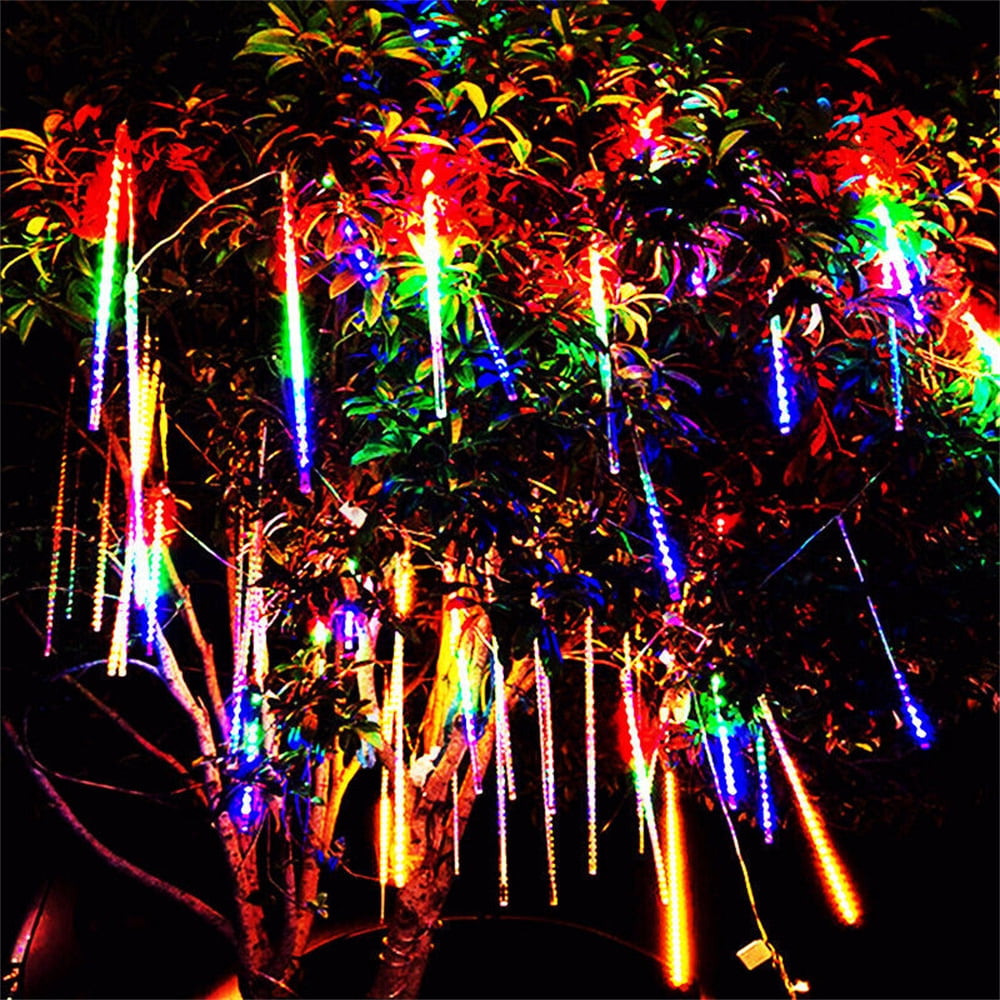192 Led Solar Lights Meteor Shower Rain Tree String Light Garden Party ...
