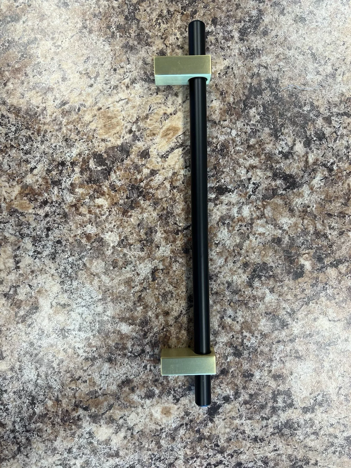 192 Mm Matte Black With Brushed Gold Larkin Cabinet Bar Pull - Walmart.com
