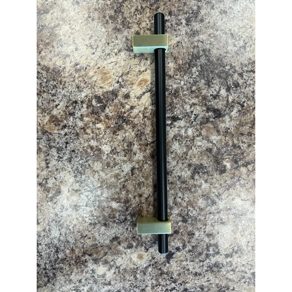 192 Mm Matte Black With Brushed Gold Larkin Cabinet Bar Pull - Walmart.com