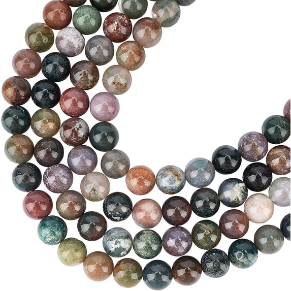 192 Pcs 8mm Nature Stone Beads Natural Indian Bloodstone Round Beads ...