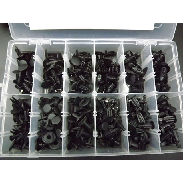192 Pcs Auto Push Retainer Assortment Kit Car Nylon Shield Pin Rivet ...
