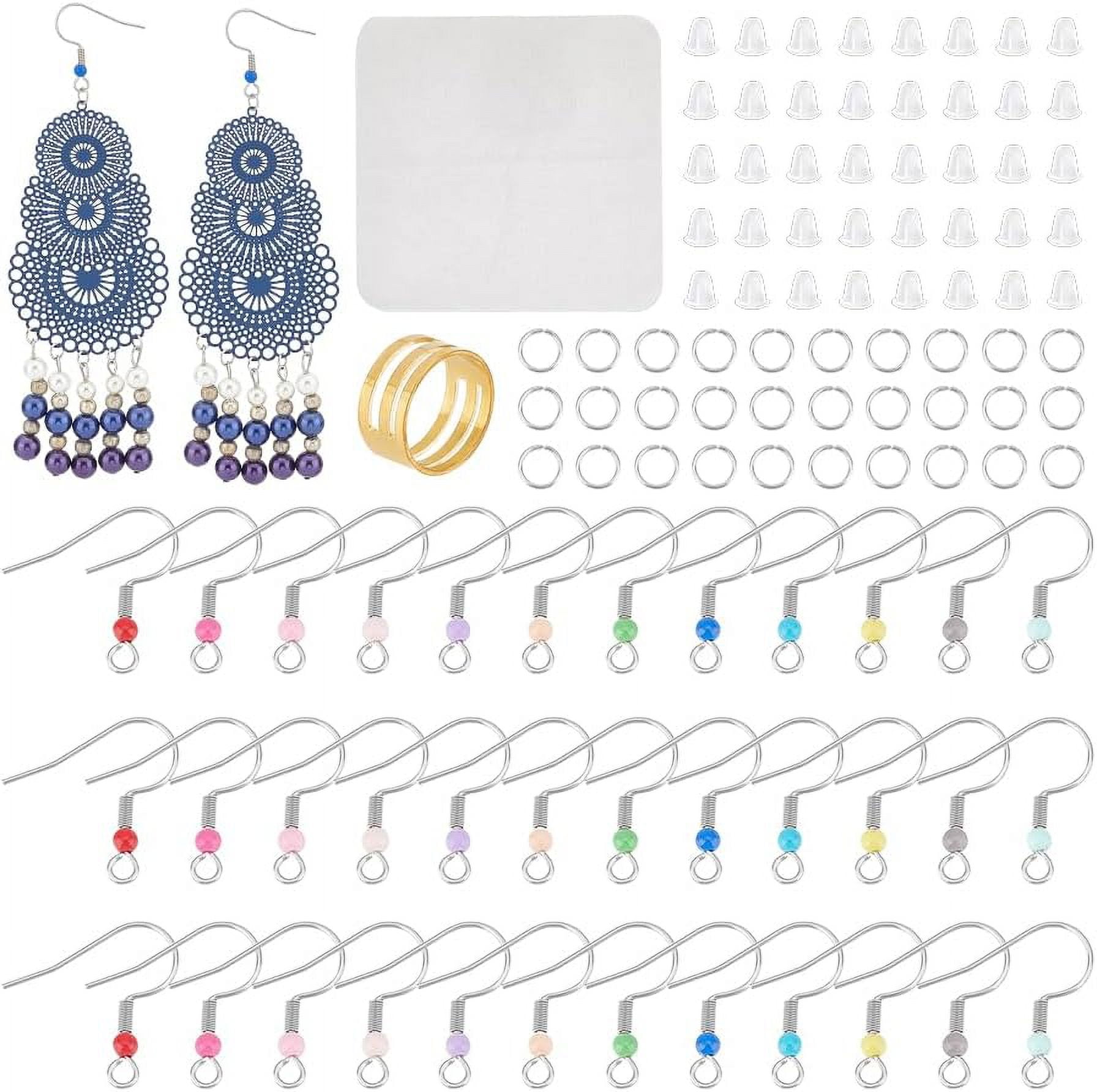 192 Pcs DIY Earring Making Kits Including Stainless Steel Earring Hooks ...
