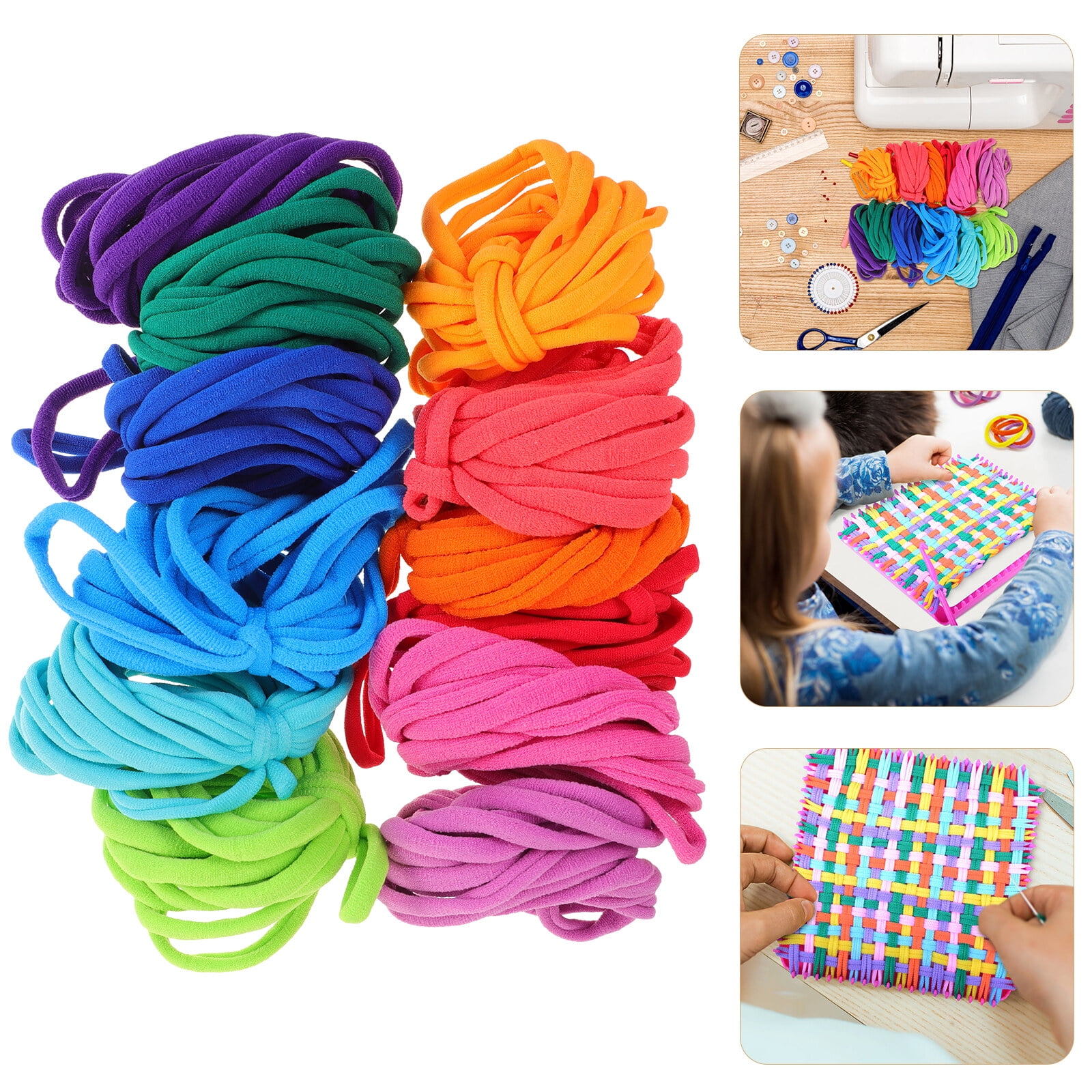 192 Pieces Loom Potholder Loops Weaving Loom Loops 7 Inch Weaving Craft ...