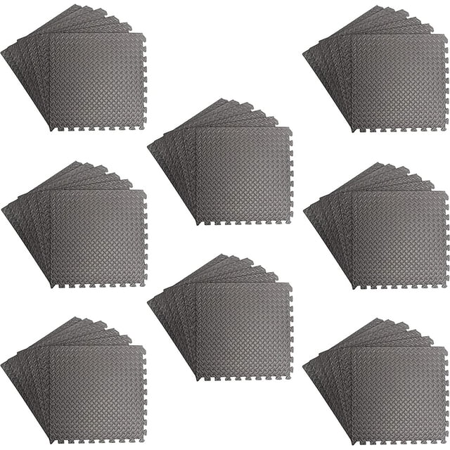 192 Square Feet / 48 Interlocking Foam Tiles Thick Exercise Mat - Soft ...