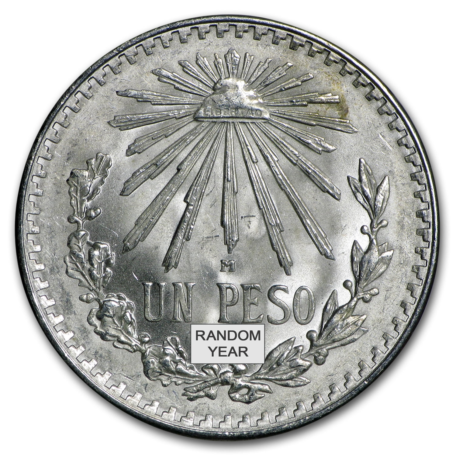 1920-1945 Silver Mexican 1 Peso Cap & Rays BU - Walmart.com
