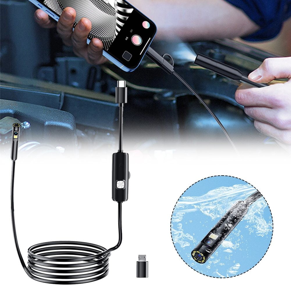 1920P HD Endoscopic Camera with 8 Adjustable LEDs 8mm IP67 Waterproof ...