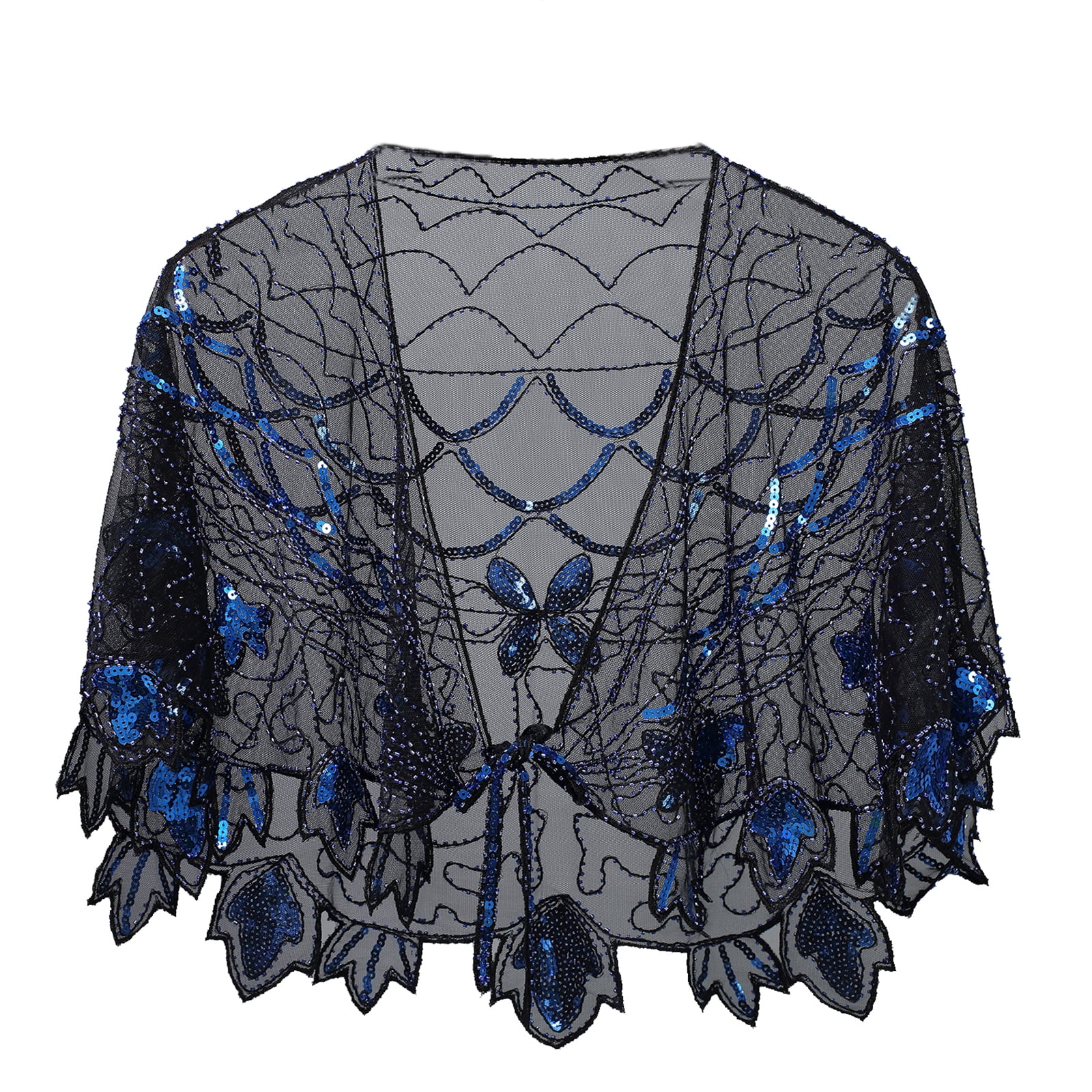 1920S?Mesh Shawl Wraps Gatsby Beaded Evening Cape Bridal Shawl For ...