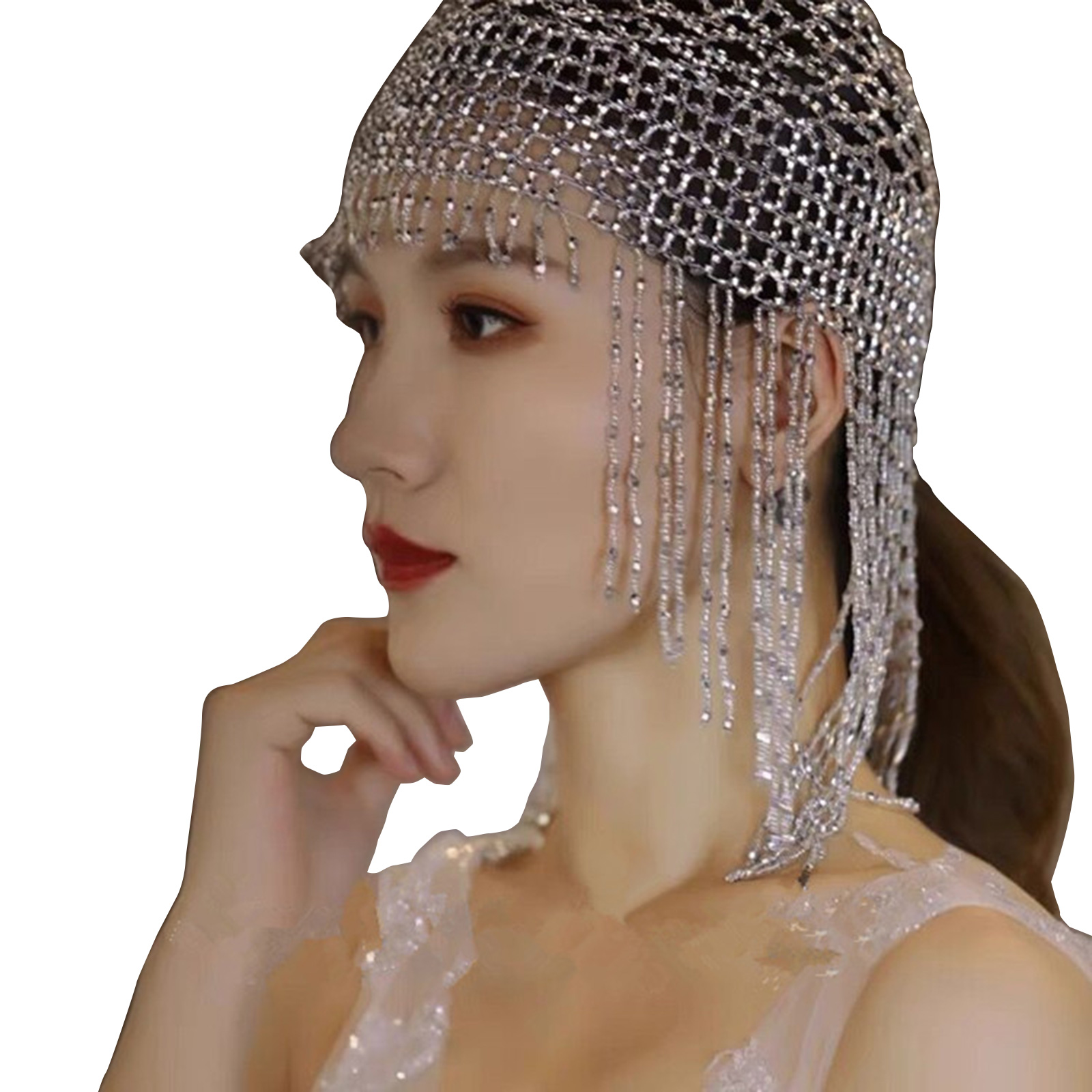 1920s Beaded Cap Headpiece Roaring 20s Belly Dance Headwear Exotic ...